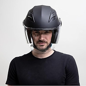 Westt Open Face Helmets with Dual Sun Visor– Motorcycle Helmet for Men and Women 3/4 Helmets DOT Approved for Scooter Motorbike Street Jet Series