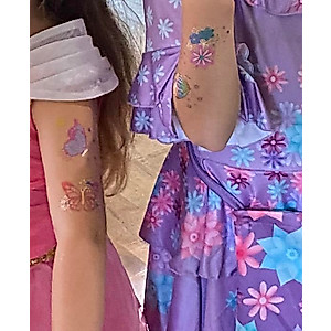 PapaKit Butterflies & Fairies 36 Temporary Fake Tattoo Set, 18 Individually Wrapped Sheets | Kids Girls & Boys Birthday Party Favor Gift Supply, Non-Toxic Safe Removable