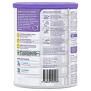 Bubs Goat Milk Infant Formula Stage 1, Infants 0-6 months, Made with Natural Goat Milk, 28.2 oz