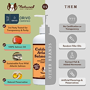 Natural Dog Company Multivitamin Chews & Coldwater Atlantic Salmon Oil Bundle – Advanced Immune Support, Joint Care, and Cognitive Health for Senior Dogs – Perfect Daily Supplement, 90 Chews + 16oz Oi