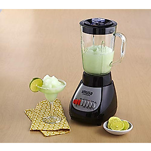IMUSA USA GAU-80313B Black 10-Speed Blender with Glass Jar 4, 42 oz