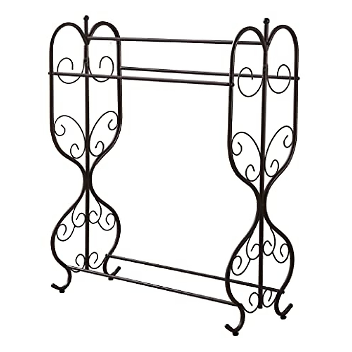 Kings Brand Furniture - Fannin Free Standing 3 Tier Metal Towel Rack Stand, Pewter