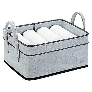 Toy Basket Decorative Boxes Cute Storage Baskets for Bedroom Large Felt Laundry Box for Closet Shelves Foldable Storage Bin for Organizing Blankets Toys Dolls Puzzles Clothes Diapers Basket