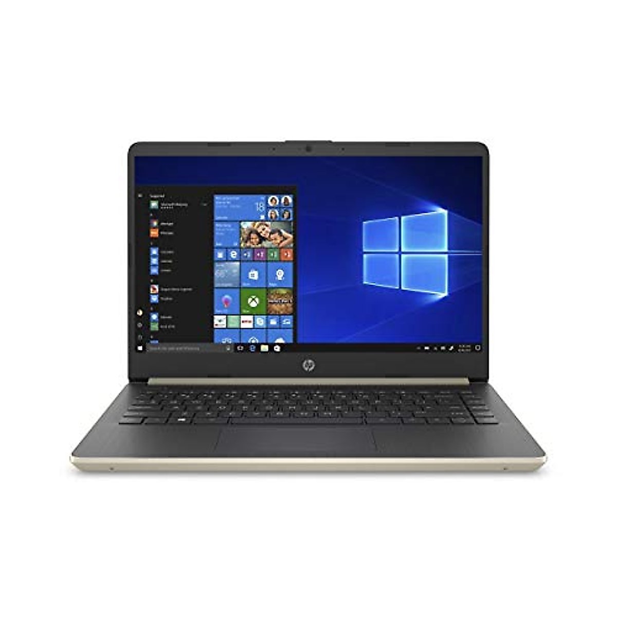 2020 HP 14" HD (1366 x 768) Thin and Light Laptop PC, Intel Celeron N4020 Dual-Core Processor, 4GB DDR4 RAM, 64GB eMMC, HDMI, WiFi, Bluetooth, Webcam, Windows 10 S, 1 Year Microsoft 365, Pale Gold