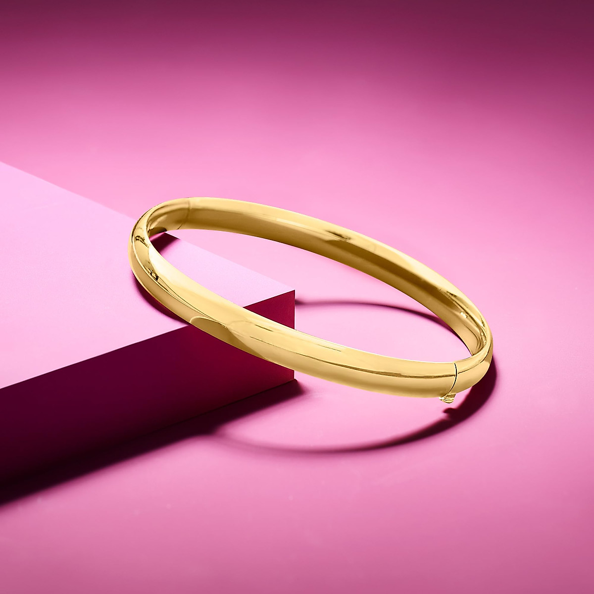 Ross-Simons 14kt Yellow Gold Polished Bangle Bracelet. 7 inches