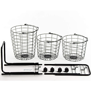 Lomani 3-layers laundry basket on wheels, laundry storage and organizer, cloth basket cart, organizer cart for clothes-BK