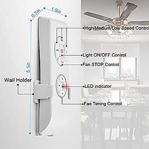 Ceiling Fan Remote Control Kit, WI-FI Smart Fan Control Timing Wireless Control with Amazon Alexa