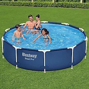 Bestway Steel Pro 10' x 30" Round Above Ground Pool Set | Includes 330gal Filter Pump
