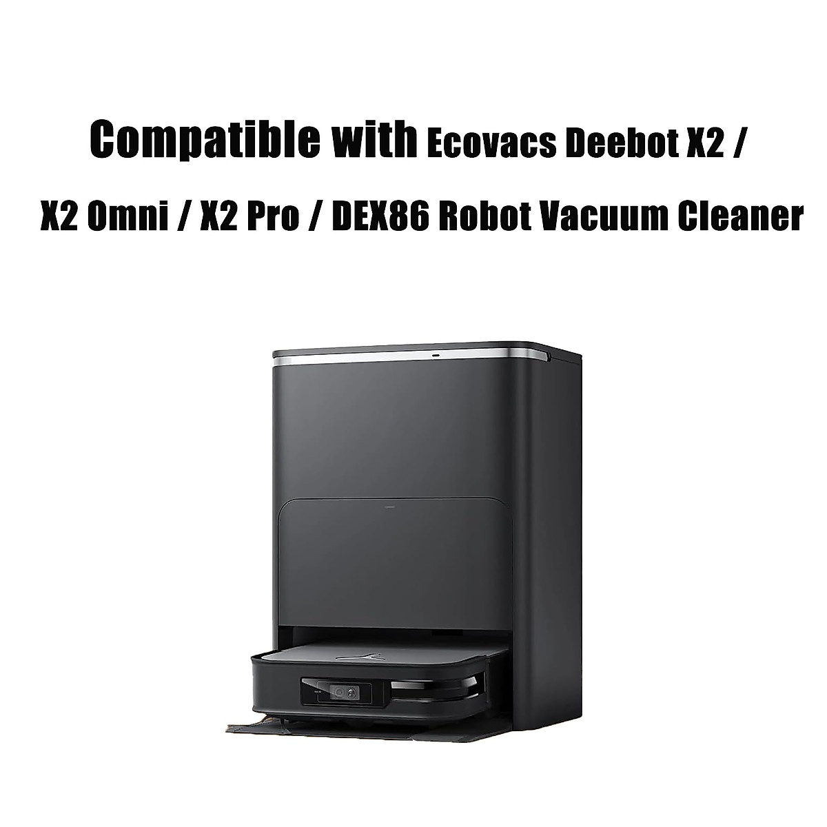 Odashen 13pcs Replacement Accessories Set for Ecovacs Deebot X2 / X2 Omni / X2 Pro / DEX86 Vacuum Cleaner Spare Parts, 1 Main Brush, 4 Side Brush, 4 Hepa Filters, 2 Dust Bags, 2 Mop Cloths