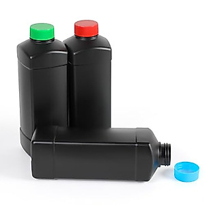 eTone 3x 1000ml Darkroom Chemical Storage Bottles Film Photo Developing Processing 1L