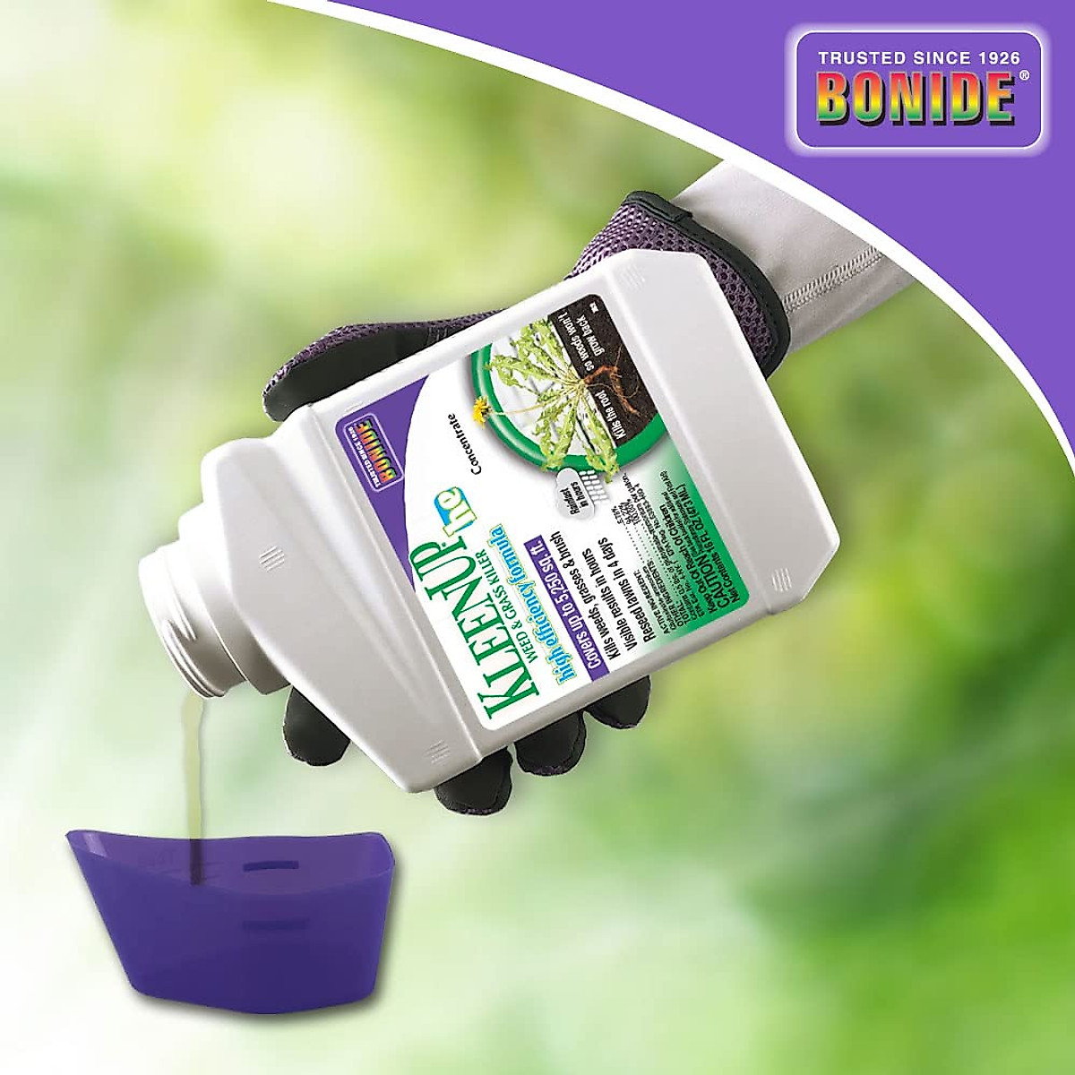 Bonide KleenUP Weed & Grass Killer High Efficiency Formula, 16 oz Concentrate, Fast Acting Formula Kills Weeds & Roots