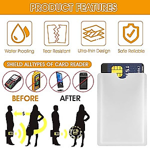Ouligay 10PCS RFID Blocking Sleeves RFID Card Holder Credit Card Sleeves Set RFID Blocking RFID Identity Card Protector Sleeves RFID Blocking Card Sleeve RFID Blocking Rfid Credit Card Sleeve