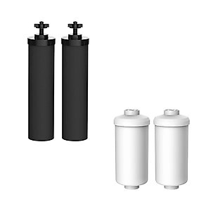 Filterlogic NSF/ANSI 372 Certified Water Filter, Black Water Filter & Fluoride Reduction Water Filter, Efficiently Reduces Chlorine and Fluoride