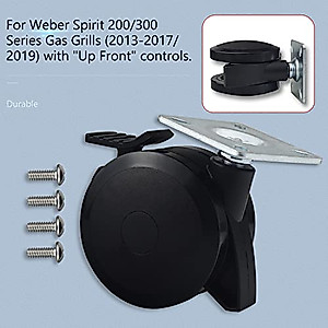 69827 Fixed Caster W/Hardware for Weber Spirit 200/300 Series Grills 2013-2017/2019 - This is a Locking Caster.