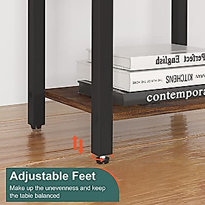 Yoobure Nightstand with Charging Station, Side Table End Table with Large Drawer and Storage Shelf, Bed Side Table/Night Stand with USB Ports & Outlets, Rustic Bedside Tables for Bedroom, Living Room