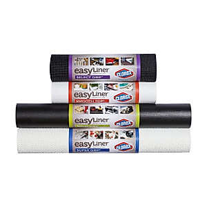 Duck Brand 284150 Super Grip Easy Liner Shelf Liner with Clorox, 20 inches x 6-Feet, Black