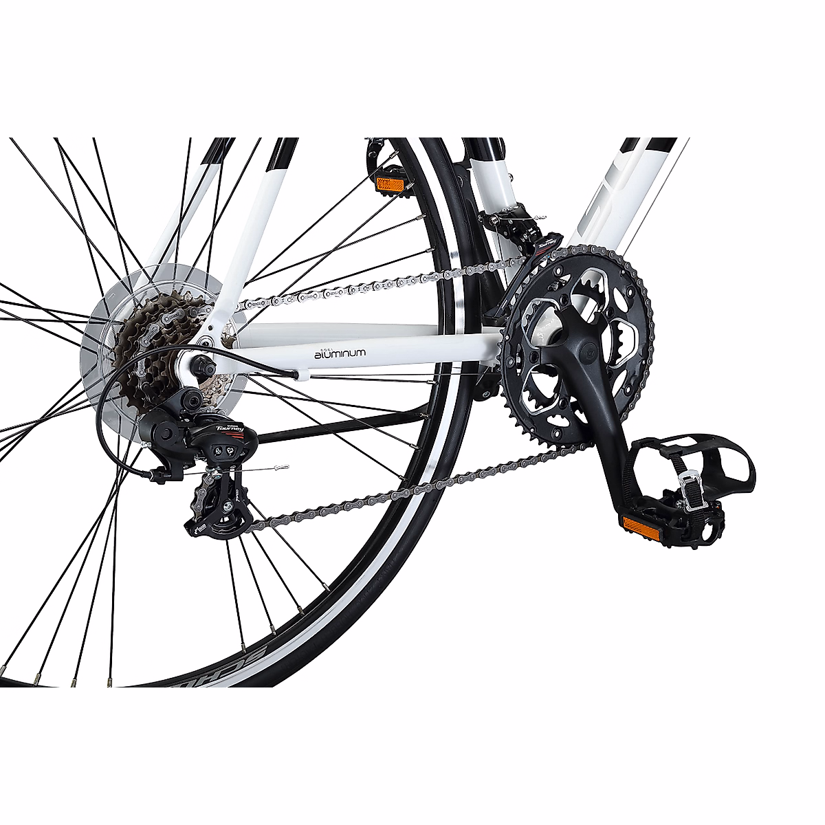 Schwinn Phocus 1400 Adult Road Bike, Mens and Womens, 14-Speed Drivetrain, 53cm/Large Aluminum Frame, 700c Wheels, Drop Bar Handlebars, Black