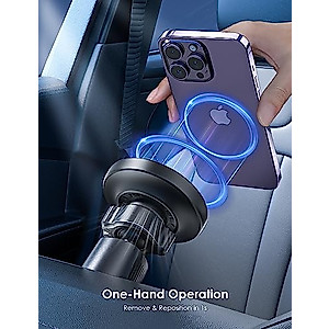 SUPERONE for MagSafe Car Mount Charger, MagSafe Wireless Car Charger 15W Fast Charging Magnetic Phone Holder [2024 Upgraded Strongest Magnet] Only for iPhone 15 14 13 12 Pro Max Plus Mini MagSafe Case