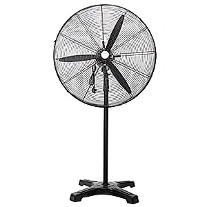 Yonntech 31 inch Standing Pedestal Fans High Velocity Floor Fan Industrial Familiy Fan 3 Speed Settings Adjustable Tilt Metal Stand with 55"-71" Adjust Height