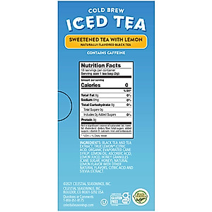 Celestial Seasonings Cold Brew Sweetened With Lemon, 18 Count