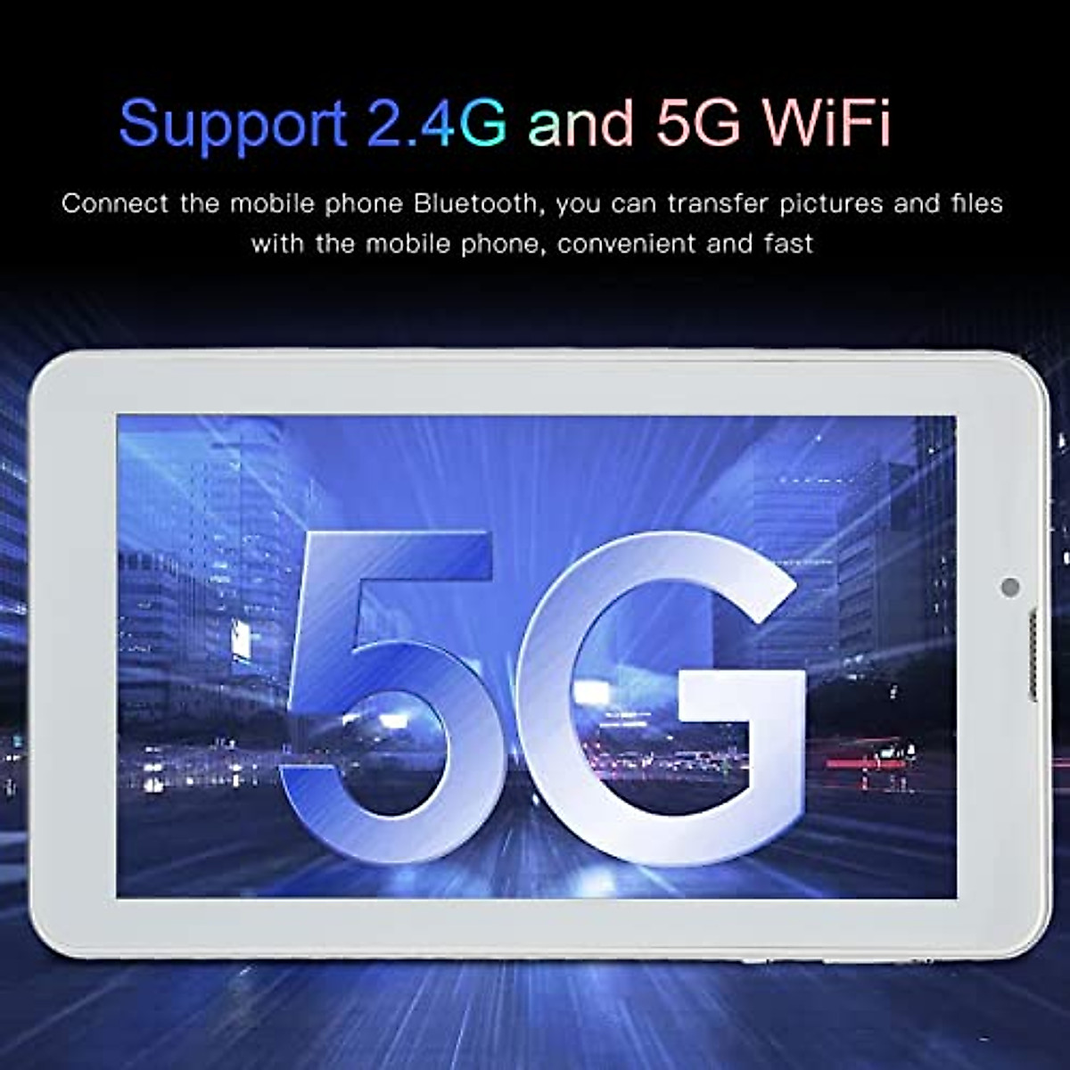 Naroote Tablet PC, Office Tablet US Plug 100‑240V 7 LCD 5G WiFi (US Plug)