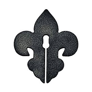 FLAG COASTER Garden Flag Stopper - Weather-Resistant, Decorative Holder and Accessory for Outdoor Yard Garden Flag Poles - Keeps Flags from Flying Off in Windy Weather - Fleur de Lis Design (Black)