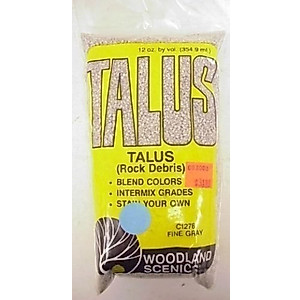 Woodland Scenics Fine Talus Bag, Gray/25 cu. in.