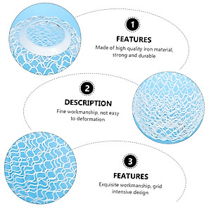 Uonlytech 2 Pcs Wrought Iron Lampshade Light Accessory Lampshade Adornment Decorative Lampshade Metal Light Shell Metal Lampshade Modern Lampshade Lamp Accessory Hollow-Out Lampshade