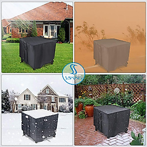 Saking Fire Pit Cover,28 inch Firepit Covers Square Gas Fireplace Fire Pit Table Cover for Propane Fire Pit- 28 X 28 X 25 inch