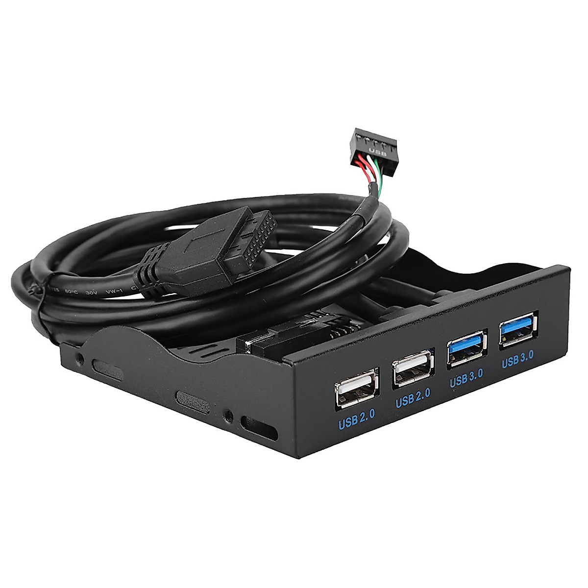 ASHATA USB Front Panel,3.5-inch 19PIN/9 Pin High Speed USB3.0+USB2.0 4-Port Floppy Drive Front Panel,USB 3.0 Front Panel 3.5 Plug and Play,Easy to Install