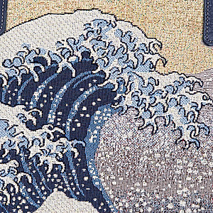 Signare Tapestry Shoulder Bag for Woman Travel or Work Tote Bags for Women In Hokusai Great Wave off Kanagawa Design|COLL-ART-JP-WAVE