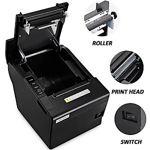 pos kithcen printer,80mm Restaurant Auto cutter wireless android thermal receipt bill ticket printer for small business,Compatible with android/WINDOWS,NOT for ios/ipad/MAC(Bluetooth+LAN/Ethernet+USB)