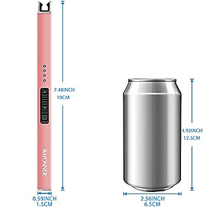 RAYONNER Lighter Electric Lighter Candle Lighter Rechargeable USB Lighter Arc Lighter