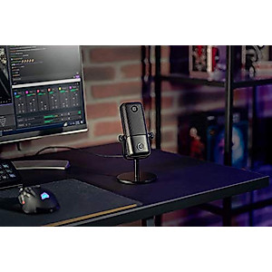 Elgato Wave:1 - Premium Cardioid USB Condenser Microphone for Streaming, Gaming, Home Office, Free Mixer Software, Sound Effect Plugins, Anti-Distortion, Plug & Play, Mac/PC, Stream Deck compatible