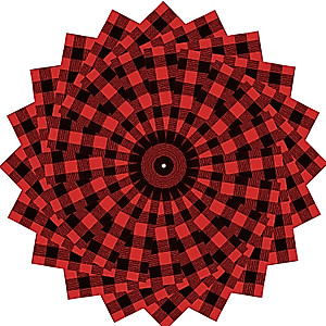 40 Pieces Christmas Buffalo Plaid Fabric Precut Fabric Cotton Squares Quilting Fabric Red and Black Fabric for DIY Sewing Quilting Patchwork Crafts, 5.9 x 5.9 Inch