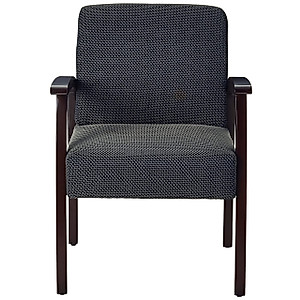 Lorell Chair, 24D x 27.16W x 35H in, Charcoal/Espresso Frame
