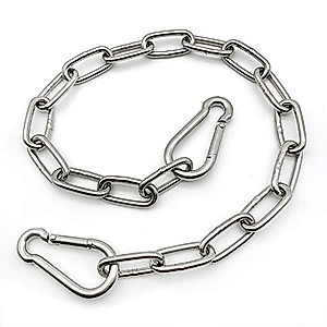 MIKMAYTOO Heavy Duty Stainless Steel Chain 550LB Capacity for Punching Bags Hanging Chair Hammocks Swing Trapeze Yoga (20, 4MM)