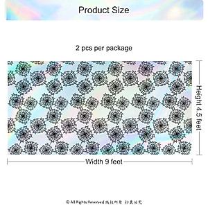 Cheerland Halloween Tablecloth Iridescent Spiderweb Holographic Disposable Foil Table Cover for Birthday Bachelorette Halloween Party Supplies - Pack of 2