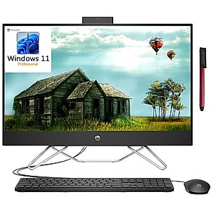 HP [Windows 11 Pro] 27 Business All-in-One Computer, 27" FHD 300 nits, Hexa-Core AMD Ryzen 5 5500U (Beat i5-1135G7), 16GB DDR4 RAM, 1TB PCIe SSD + 1TB HDD, AC WiFi, Bluetooth 5.0, IR Privacy Webcam