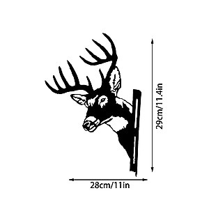 Boddenly Silhouettes Steel Metal Peeping Animals Art, Farm Sika deer Art Garden Decor Outdoor Decoration for Farmhouse, Yard, Lawn Weather Proof & Durable Farmhouse Decor, 28x29cm