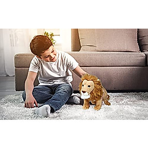 Ice King Bear Lion Stuffed Animal, Lifelike Plush Toy, 12 Inches Length