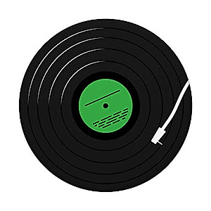 Retro Vinyl Record Player LP Art Green Album Design PopSockets Swappable PopGrip