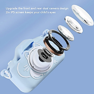 Kids Camera,2 Inch 1080P HD Kids Digital Camera for Toddler with Video and Games,Toddler Camera Kids Selfie Camera for 3 4 5 6 7 8 9 Year Old Girls Boys