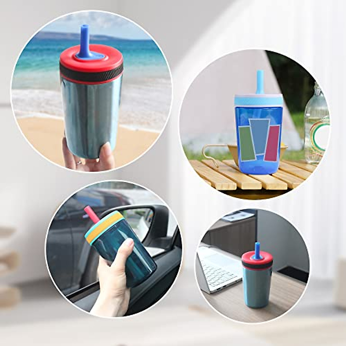 Replacement Straws Compatible with Zak Designs Kelso 15 oz Water Bottle, BPA-Free and Durable (Pack of 6)