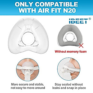 Replacement Cushion for N20 (Medium) - Reliable Seal for Better Sleep Quality, IBEET Replacement Nasal Supplies, Medium