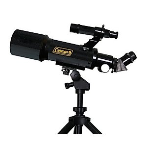 Coleman AT70 AstroWatch Portable 70mm Refractor Telescope with Portable Tripod & Carrying Case