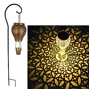 JIXAW Solar Lights Outdoor Garden Decor, Large Hanging Lantern Waterproof Watering Can Landscape Lights Outside Decorations for Yard Front Porch Patio Backyard Gardening Gift,Multicolour