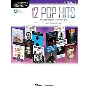 12 Pop Hits: Viola (Hal Leonard Instrumental Play-along)