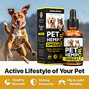 Charlie&Buddy Hеmp Oil for Dogs - Omega 3,6,9 for Skin, Coat, Anxiеty Relief and Jоint Pаin