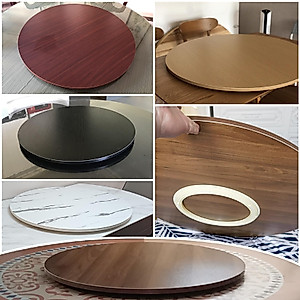 Wooden Rotating Plate For Dining Table With Silent Bearings, Ø 20 24 28 32 36 39 Inch Tabletop Round Rotating Serving Tray, Easy To Reach Food Lazy Susan Turntable
